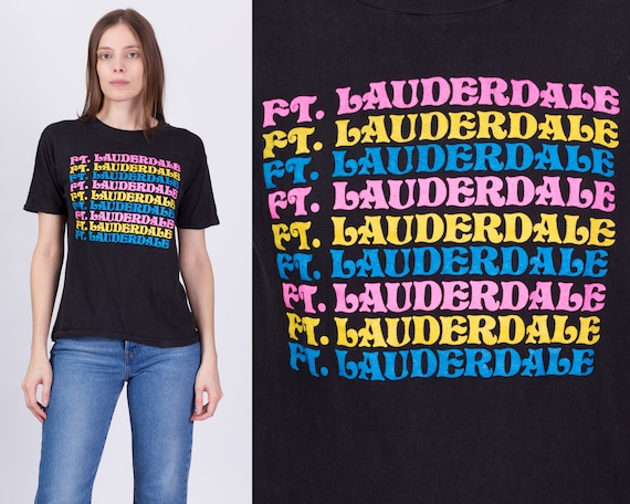 80s Ft. Lauderdale Tourist Tee Unisex Medium Vintage Black - Etsy