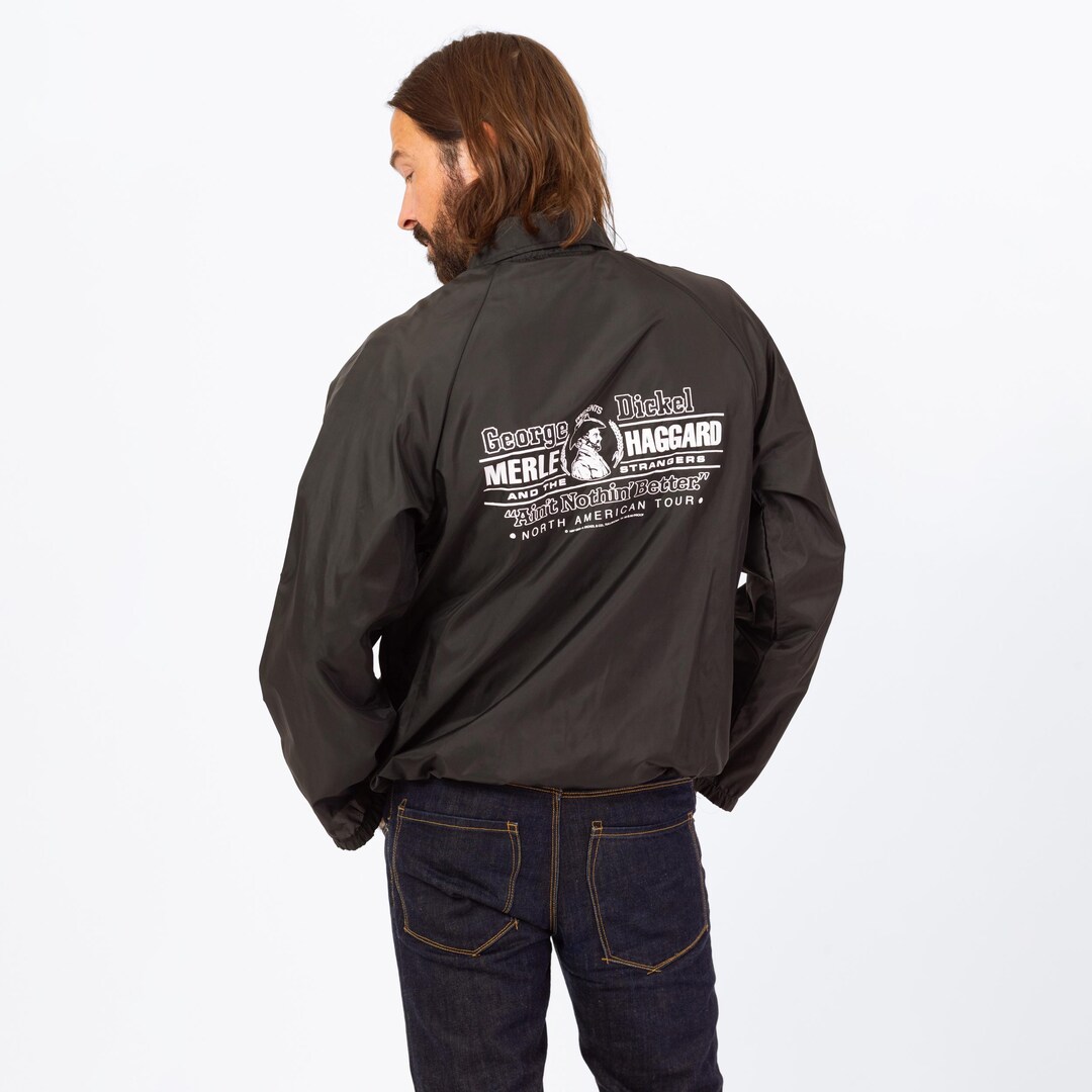 Vintage 80s Merle Haggard and the Strangers Windbreaker - Large | Ain't ...