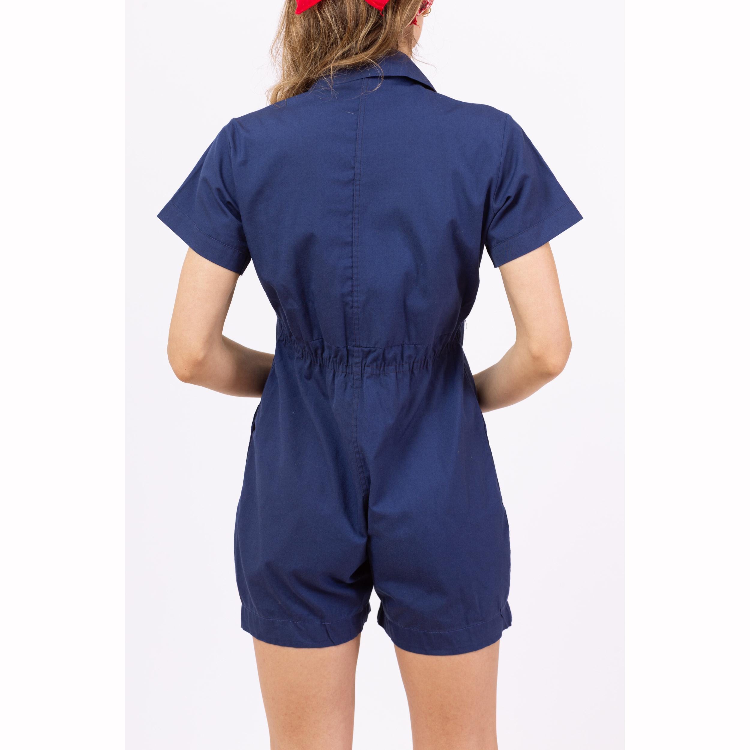 Vintage 1950s Navy Blue Gym Uniform Romper - Petite XXS | Retro 50s ...