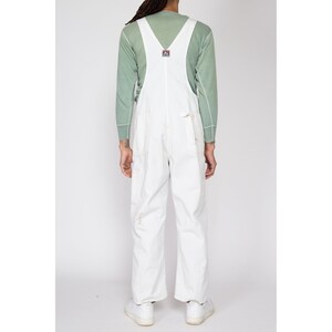 Large 80s Ben Davis Painters Overalls Vintage Distressed White Cotton ...