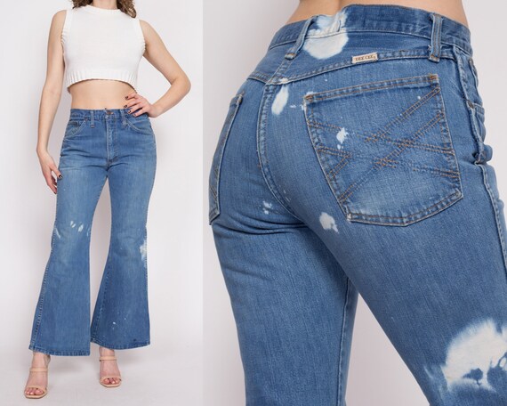 70s Dee Cee Bleached Bell Bottoms Women's Medium, Men… - Gem