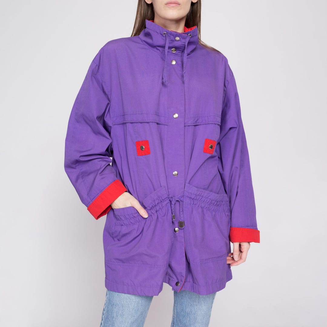 80s Current Seen Oversize Color Block Jacket - Medium | Vintage ...