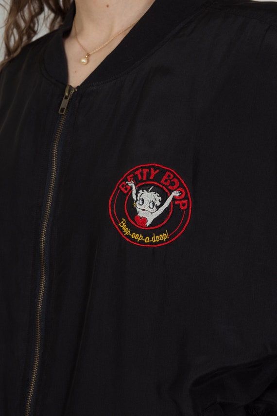 Vintage 1993 Silk Betty Boop Bomber Jacket Men's XL |… - Gem