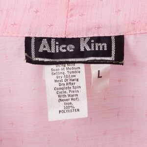 Small Vintage Pink Satin Ruffle Blouse | 80s 90s Retro Ascot Tie Girly ...