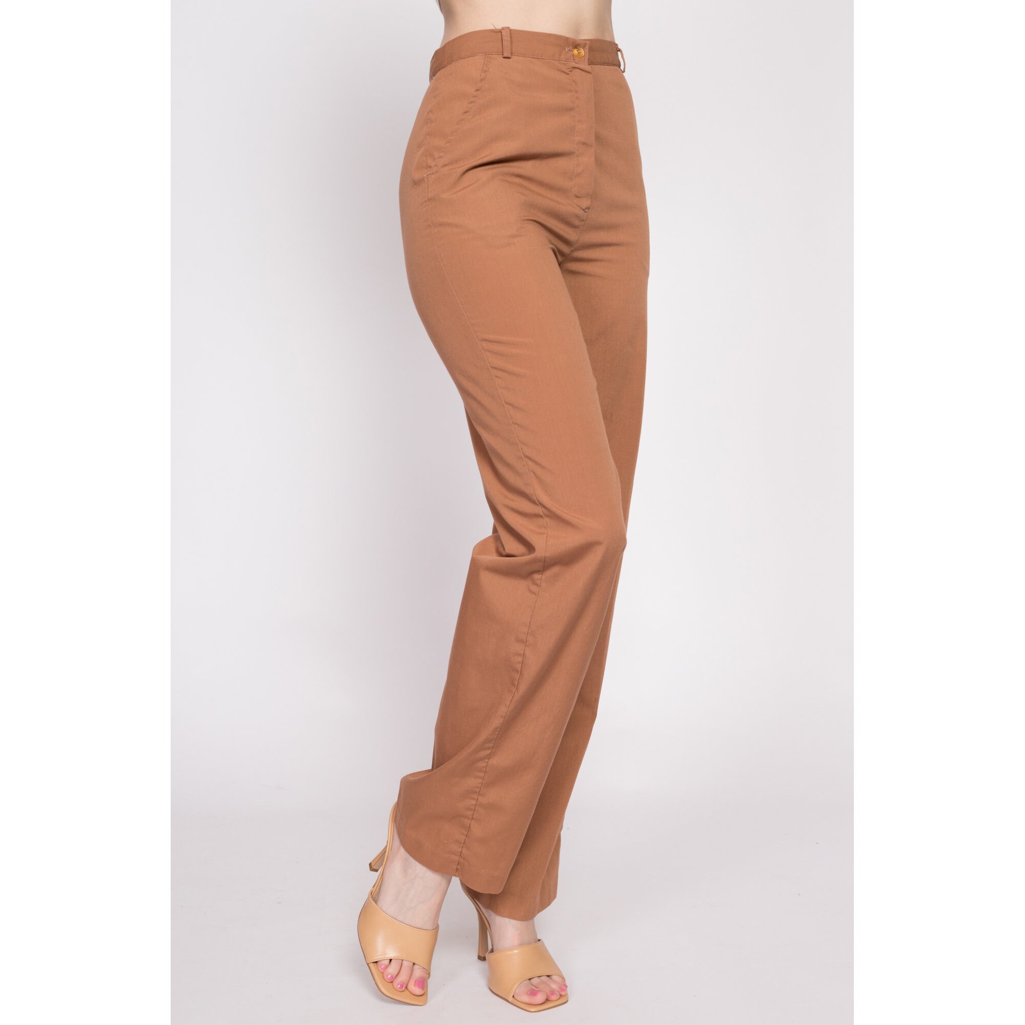 Small 70s Cinnamon Brown High Waisted Pants 26 Small 70s Cinnamon Brown High Waisted Pants 26
