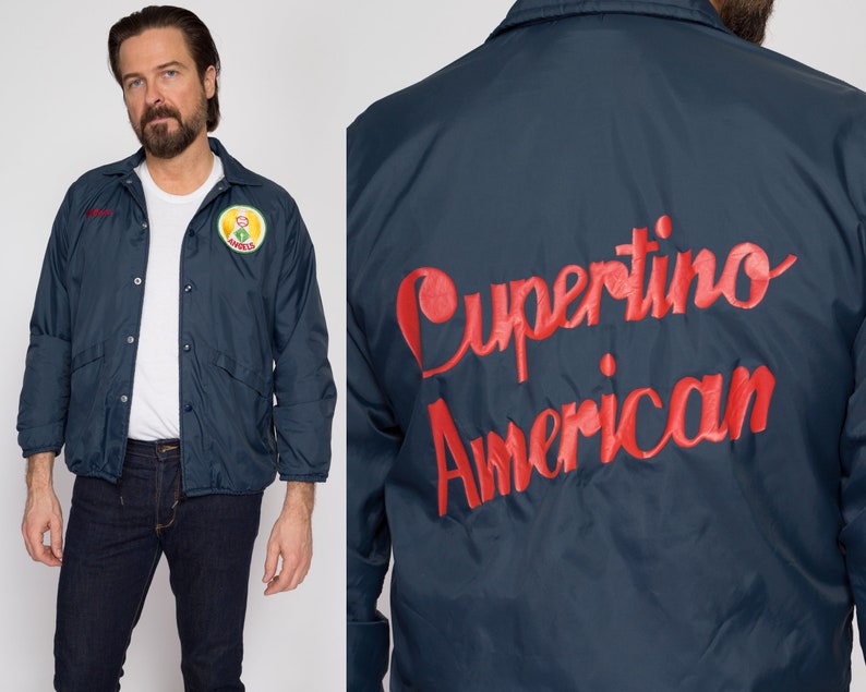 70s Cupertino American Little League Windbreaker - Small | Vintage Navy ...