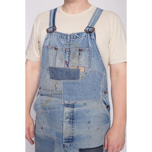41x29 Vintage Big Mac Distressed Patchwork Overalls | 80s Square Bak ...