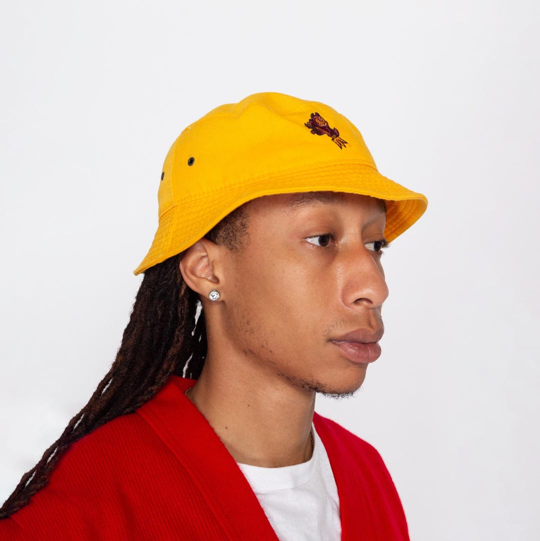 90s ASU Sun Devils Yellow Bucket Hat - Etsy