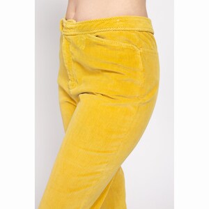 Medium 70s Yellow Corduroy Kick Flare Pants | Vintage Cords Retro High ...