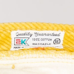 Medium 70s Yellow Corduroy Kick Flare Pants | Vintage Cords Retro High ...