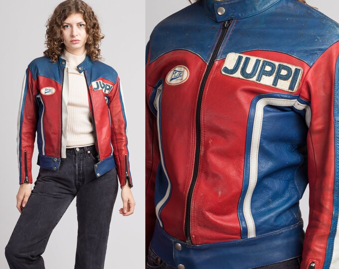 70s 80s Leather Cafe Racer Jacket Men's XXS, Women's XS Vintage ...