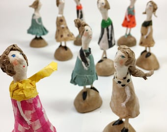 Paper Clay Art Doll | Etsy