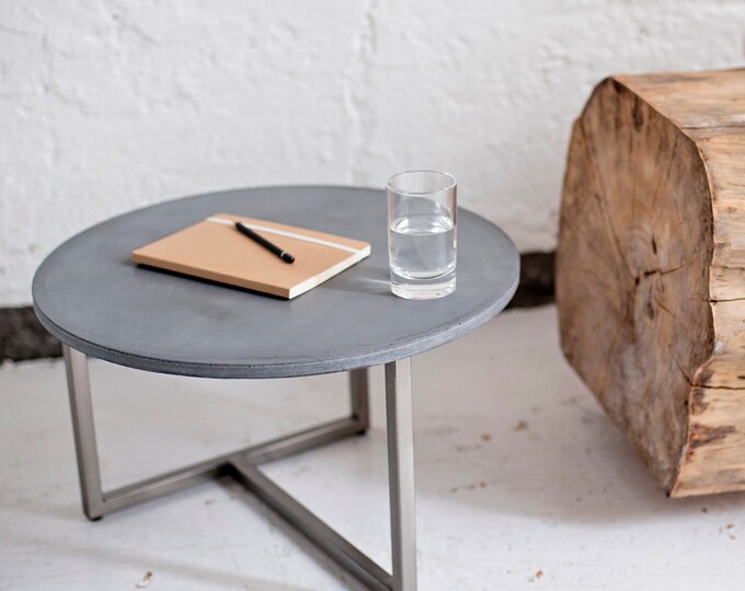 Concrete Table, Living Room Table, Coffee Table, Side Table Made of ...