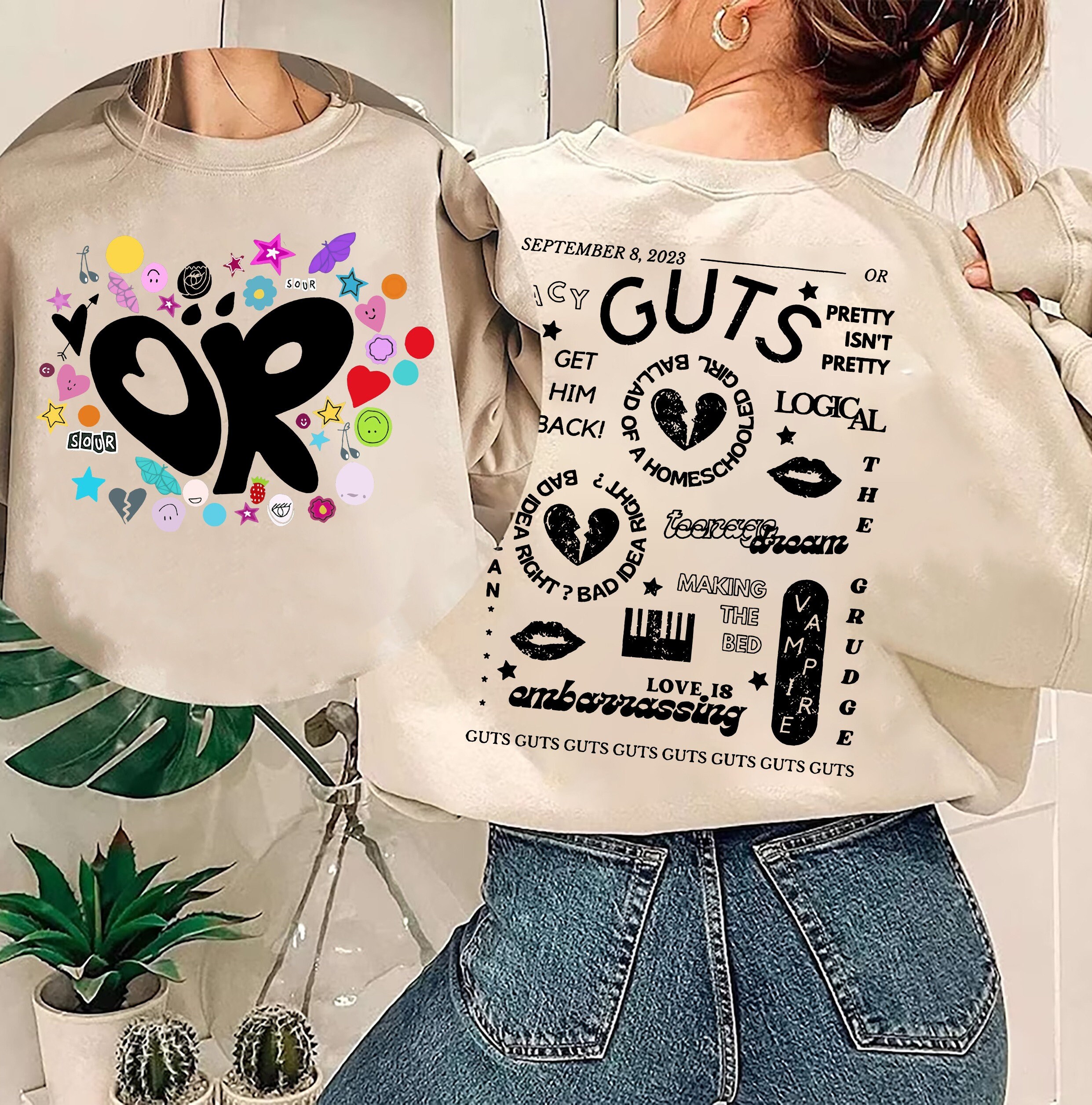 Retro Guts Album Song Olivia Rodrigo Shirt, Olivia Rodrigo Guts by ...