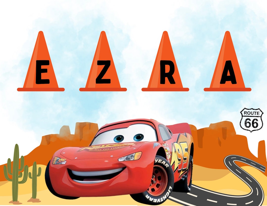 Lightning Mcqueen Name Building Worksheet - Etsy