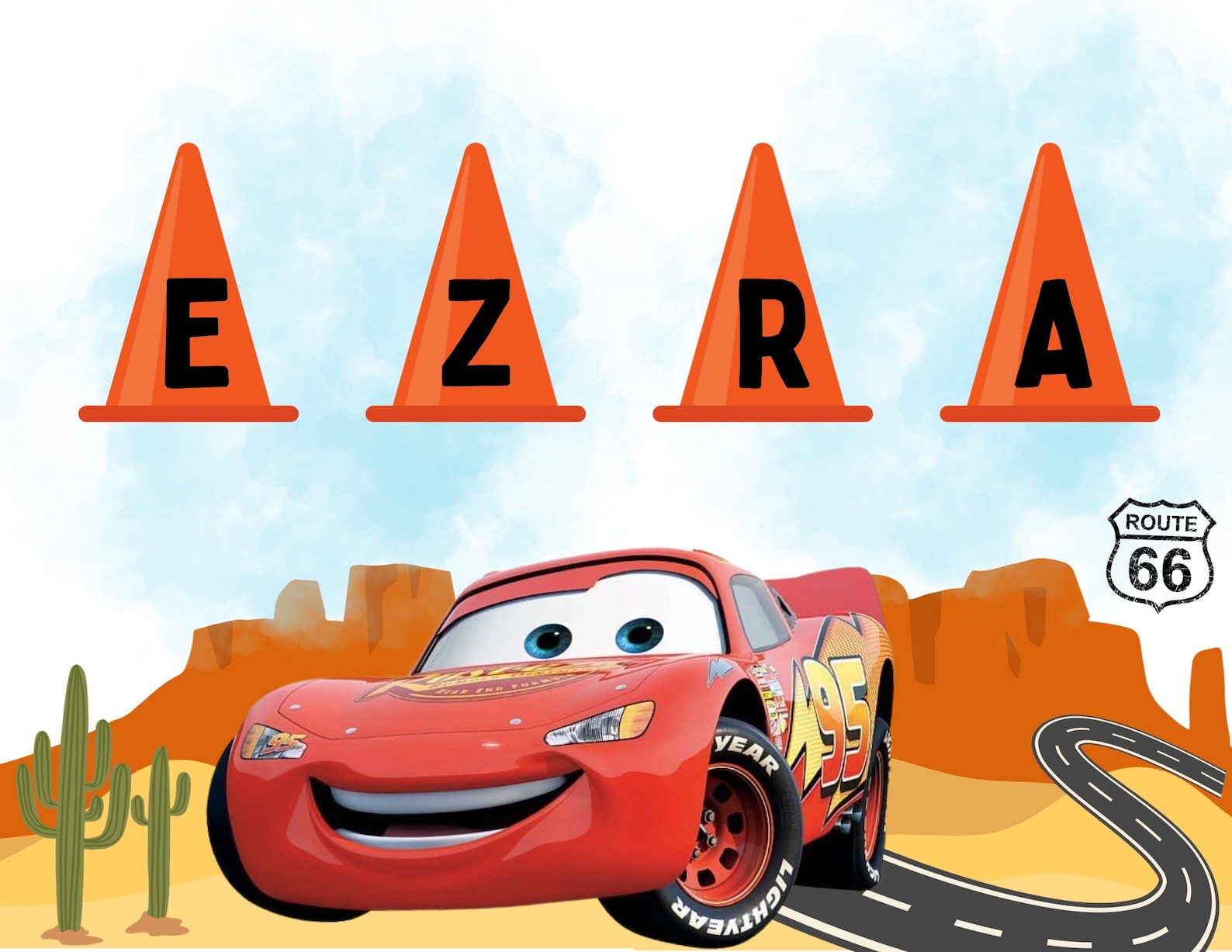 Lightning Mcqueen Name Building Worksheet - Etsy