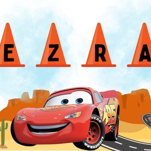 Lightning Mcqueen Name Building Worksheet - Etsy