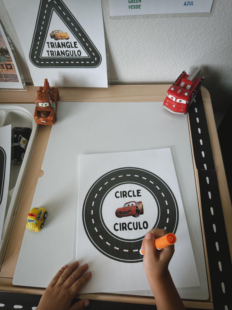 Tracing Shapes Cars Theme - Etsy