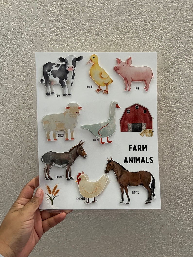 Farm Animals Template - Etsy