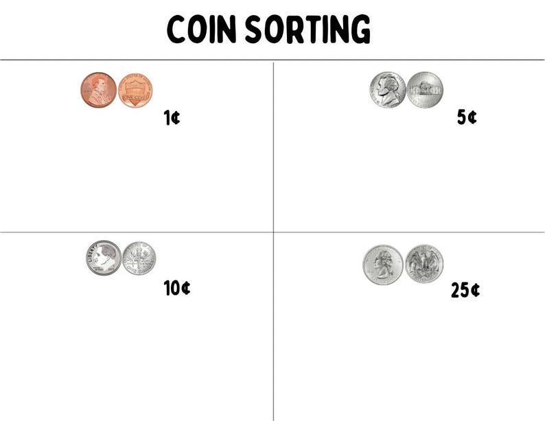 Coin Sorter Sheet - Etsy
