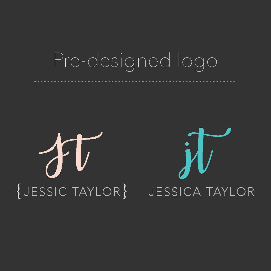 Pre-designed Logo Custom Logo Watercolor Logo Script - Etsy