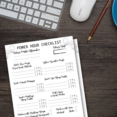 Coach Power Hour Checklist Coach Daily Planner Challenge | Etsy