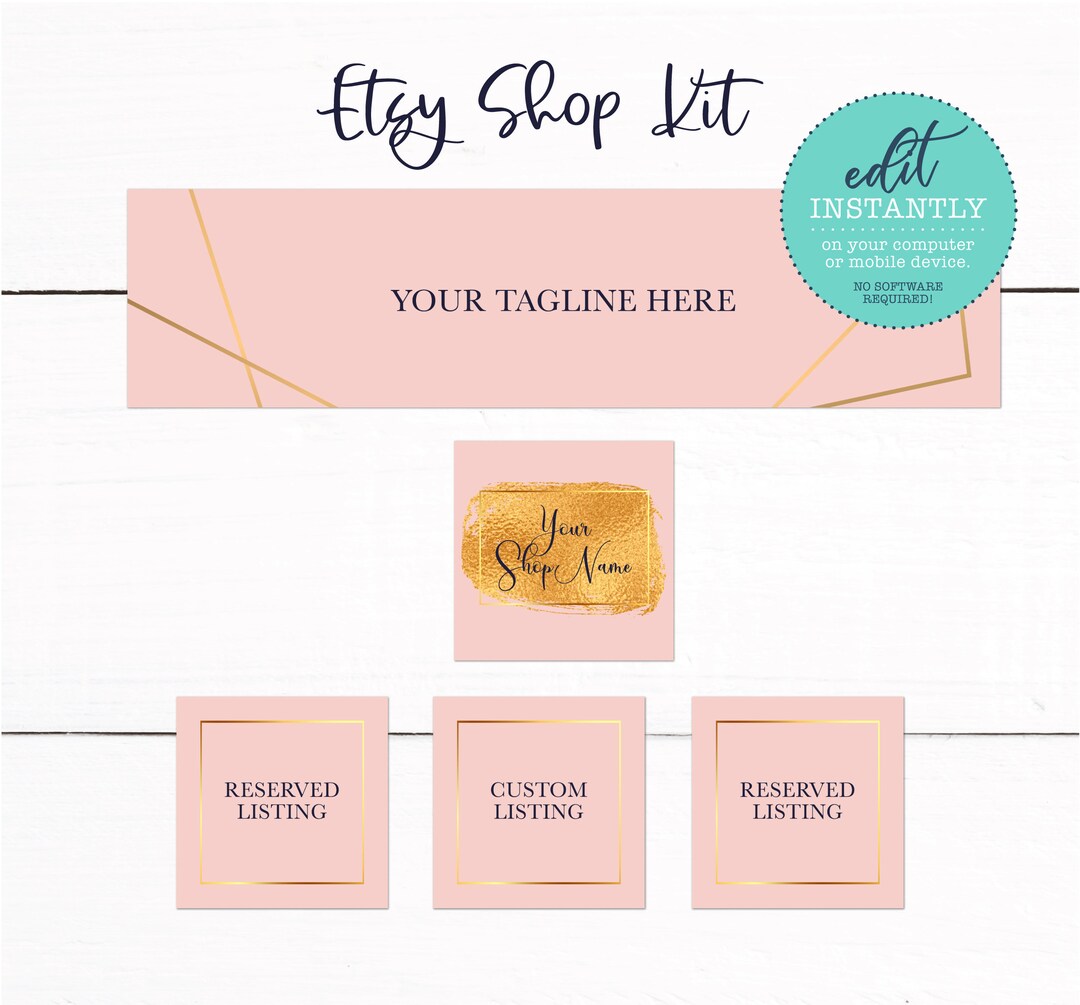 Etsy Shop Banner Kit - Etsy Shop Cover Photo - Etsy Shop Profile Pic ...