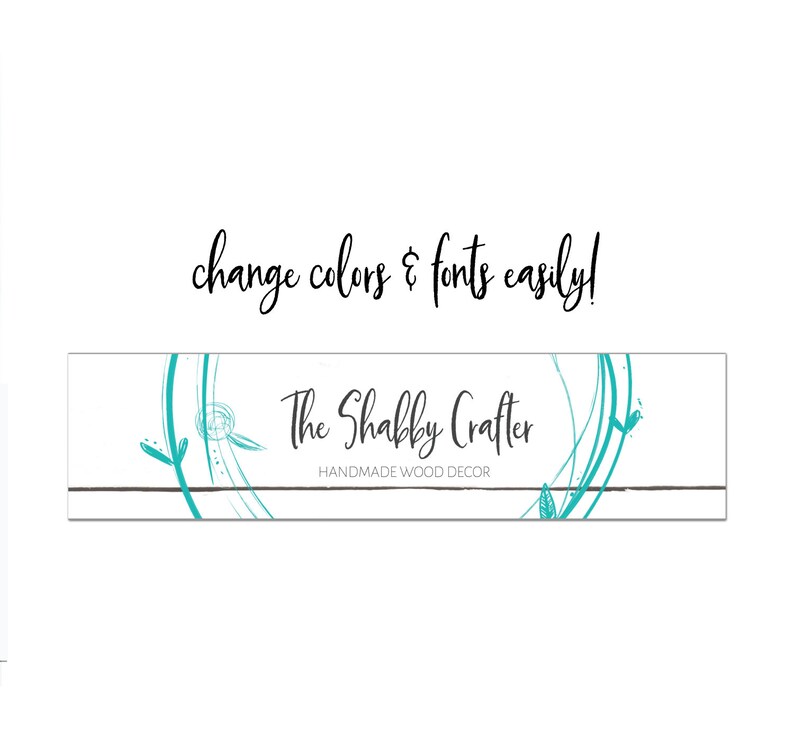 Farmhouse Shiplap Etsy Shop Banner and Branding Kit - Etsy Shop Cover ...