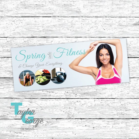 Spring Into Fitness Challenge Group Facebook Cover Photo | Etsy