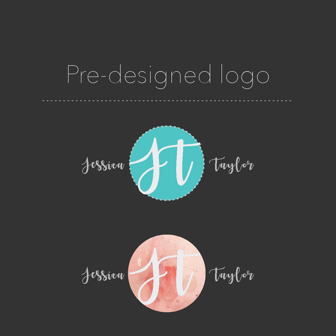 Pre-designed Logo - Custom Logo - Watercolor Logo - Script Logo ...
