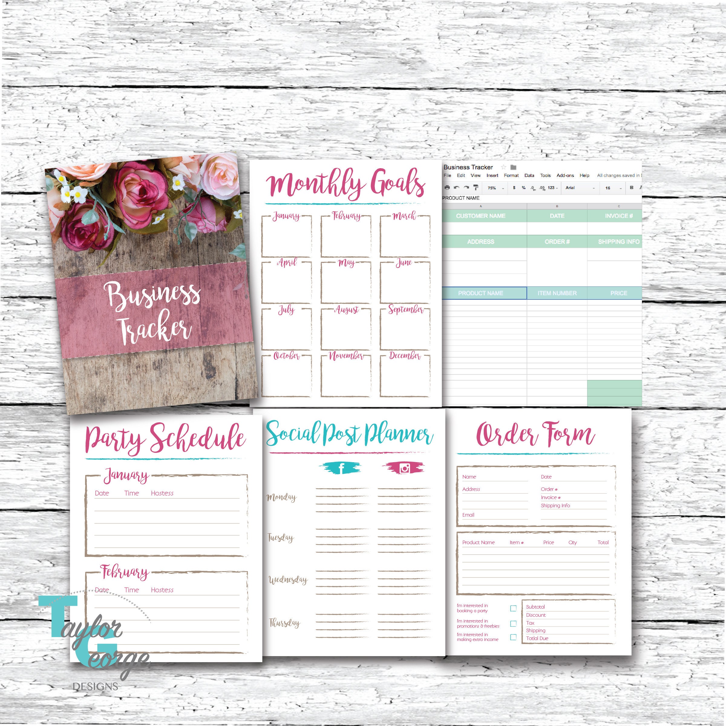 Direct Sale Planner - Business Planner - Daily Life Planner - Social ...