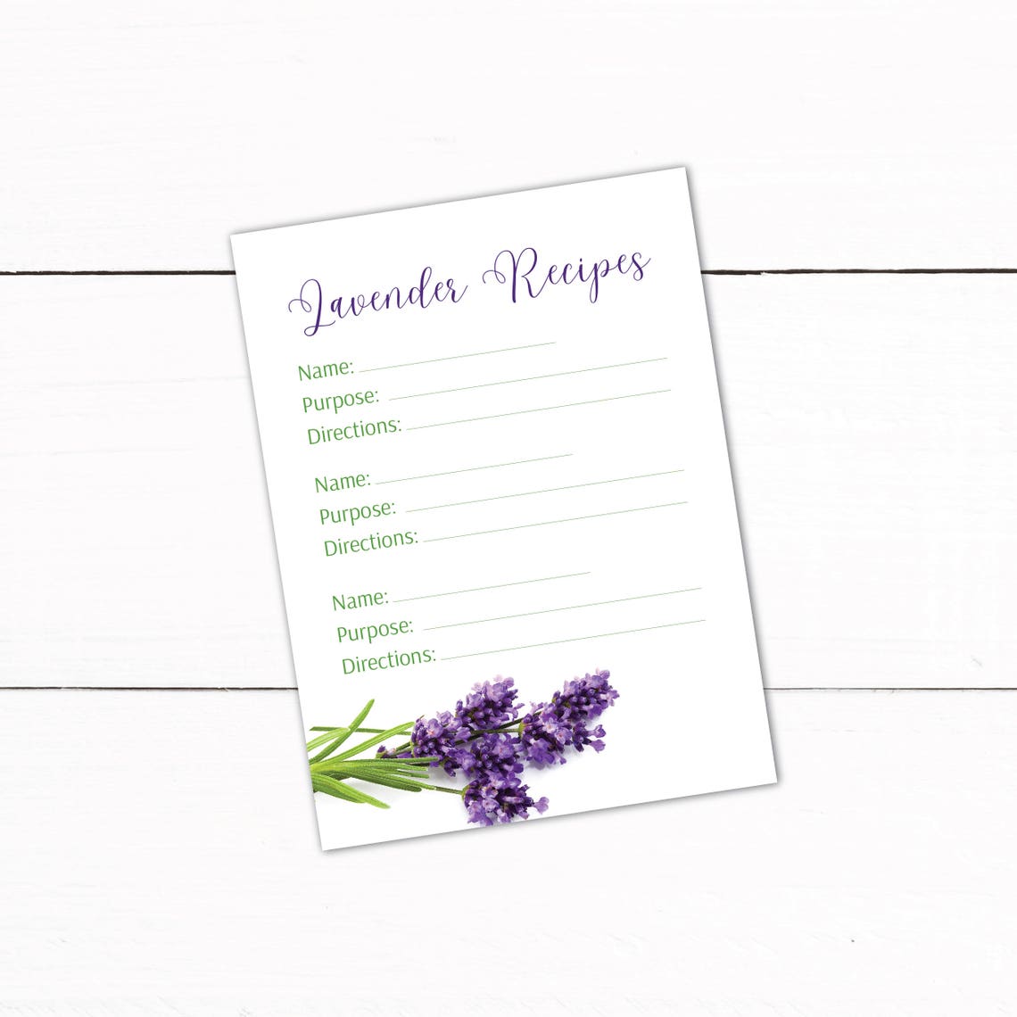 Essential Oil Recipe Cards Printable Oil Recipe Cards | Etsy