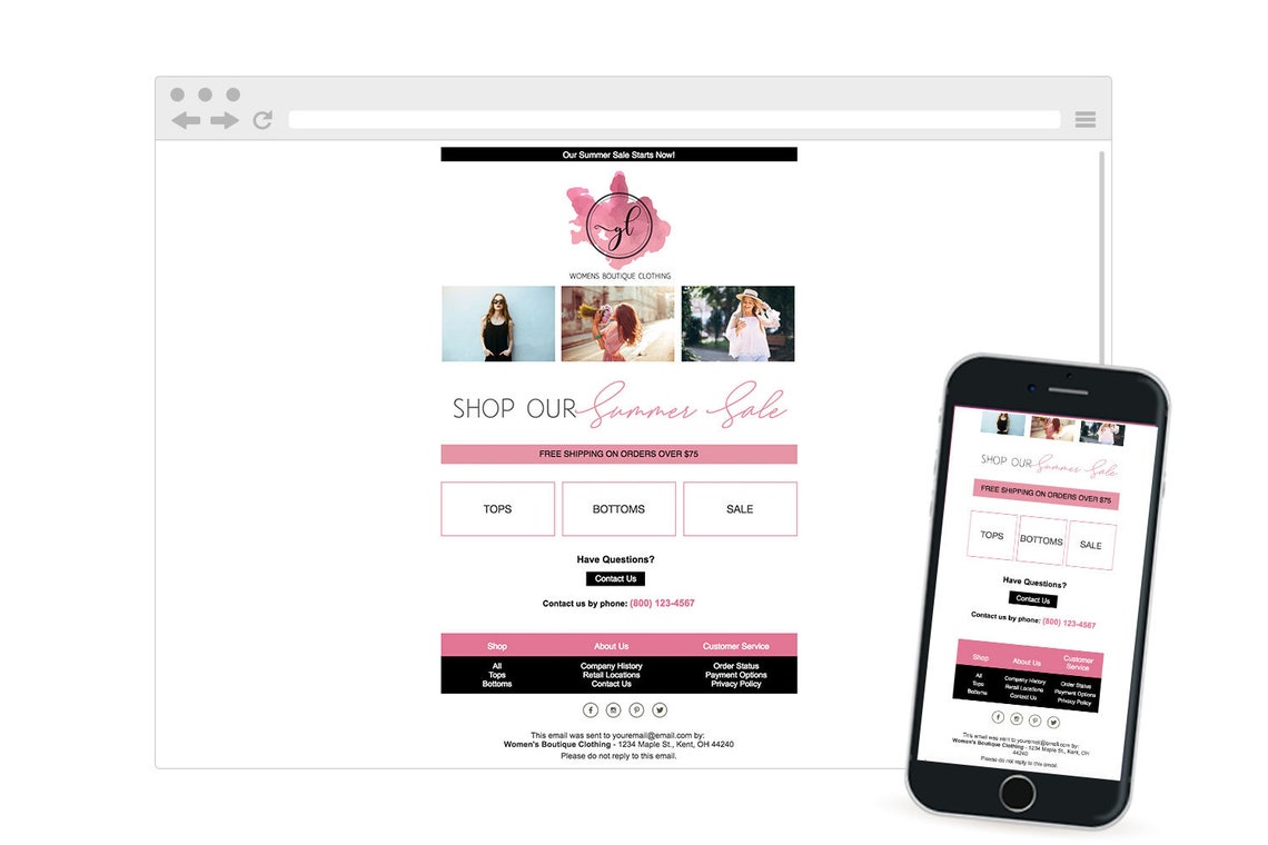 Sales Newsletter PSD HTML Email Template Psd Html Email - Etsy