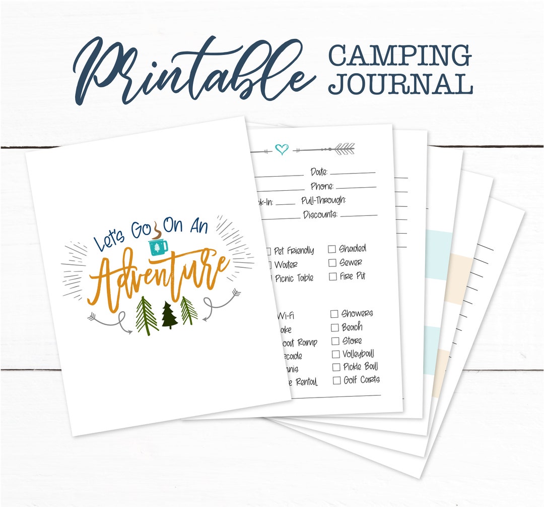 Camping Journal RV Logbook Printable PDF - Etsy