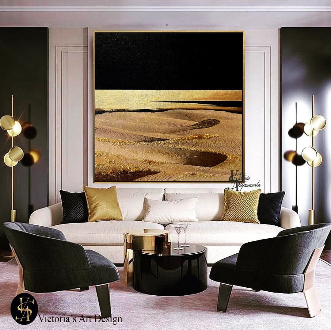 Oil Painting, Original Oil Painting Amber Painting Abstract Modern on ...