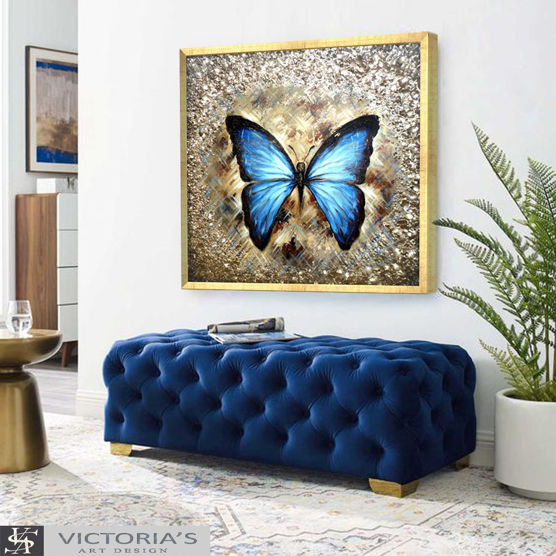 Oil Painting Original Oil Painting Abstract Butterfly Modern | Etsy