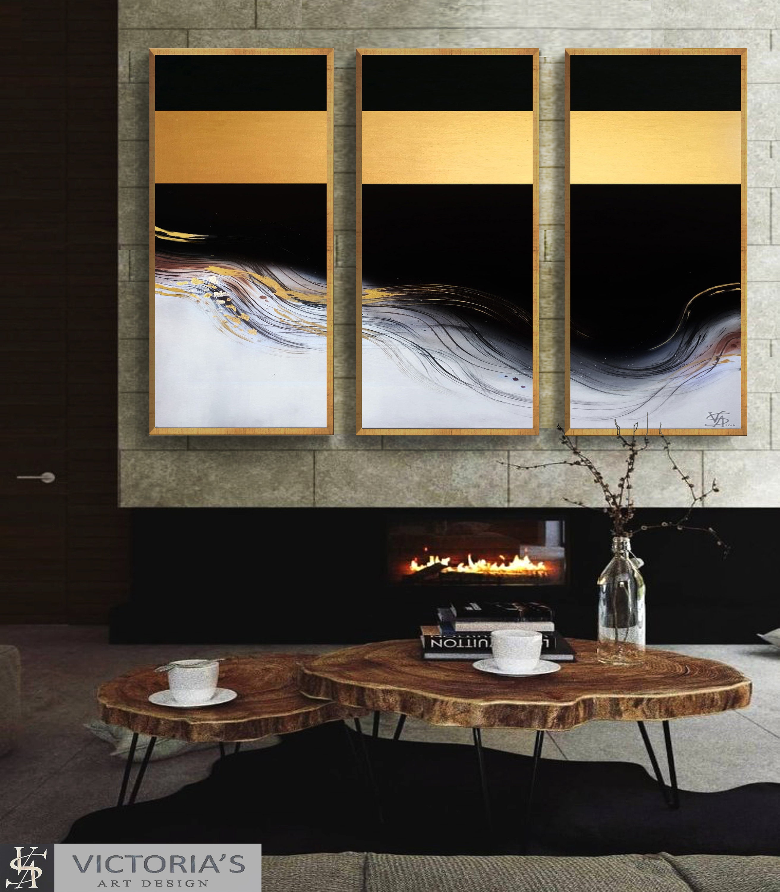 Oil Painting Original Oil Painting on canvas Abstract Set of | Etsy