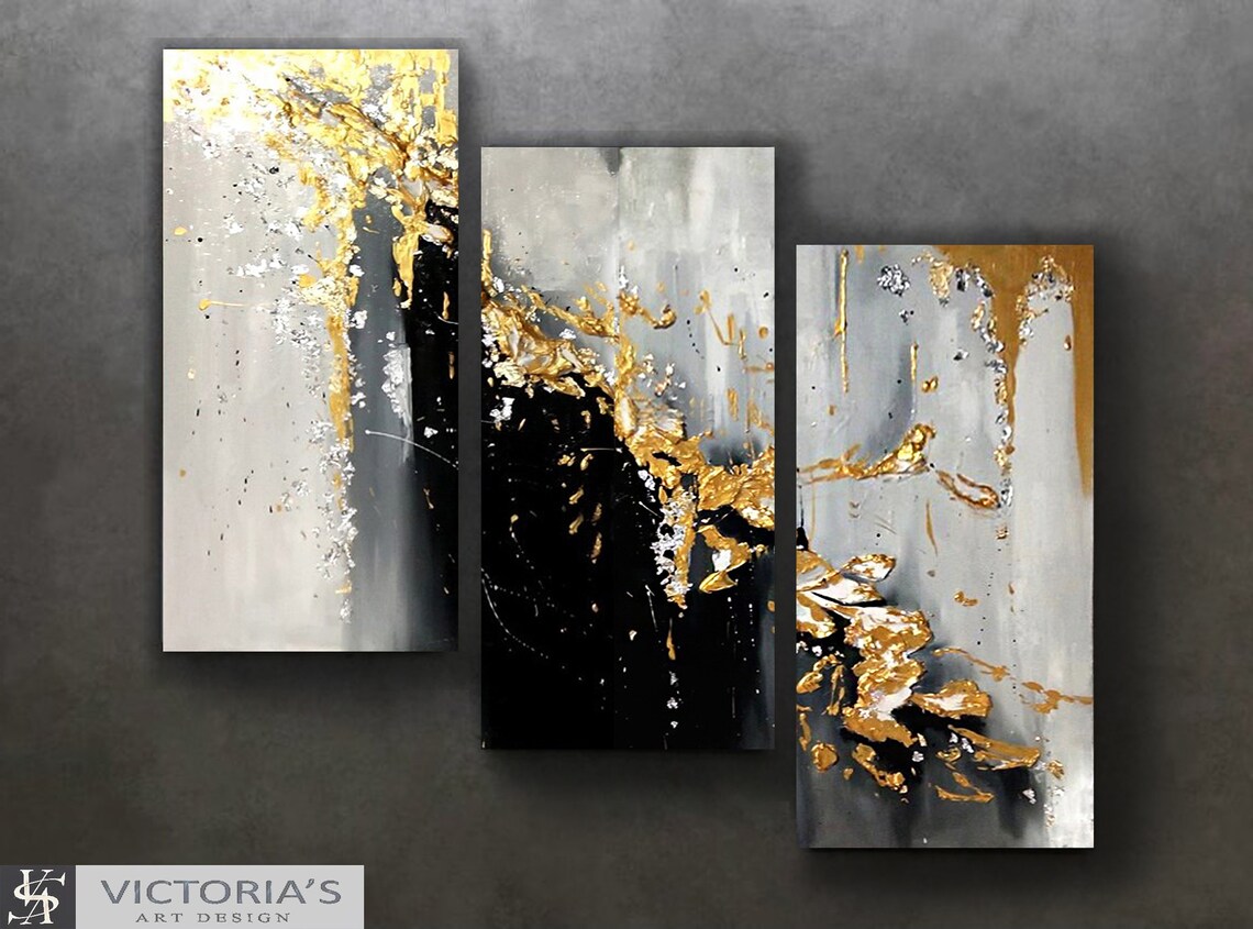 Oil Painting Original Oil Painting on canvas Abstract Set of | Etsy