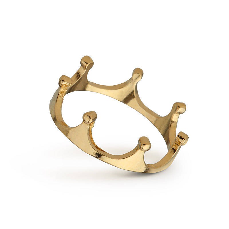 14k White Gold Princess Crown Ring, King Crown Shaped Ring Jewelry ...