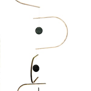 PUOLIKUU Kinetic Art Mobile, Art Deco Wooden Mobile, Art Nouveau Home ...