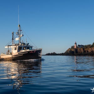 Dawn Departure at West Quoddy Head | Coastal Fishing Boat and ...