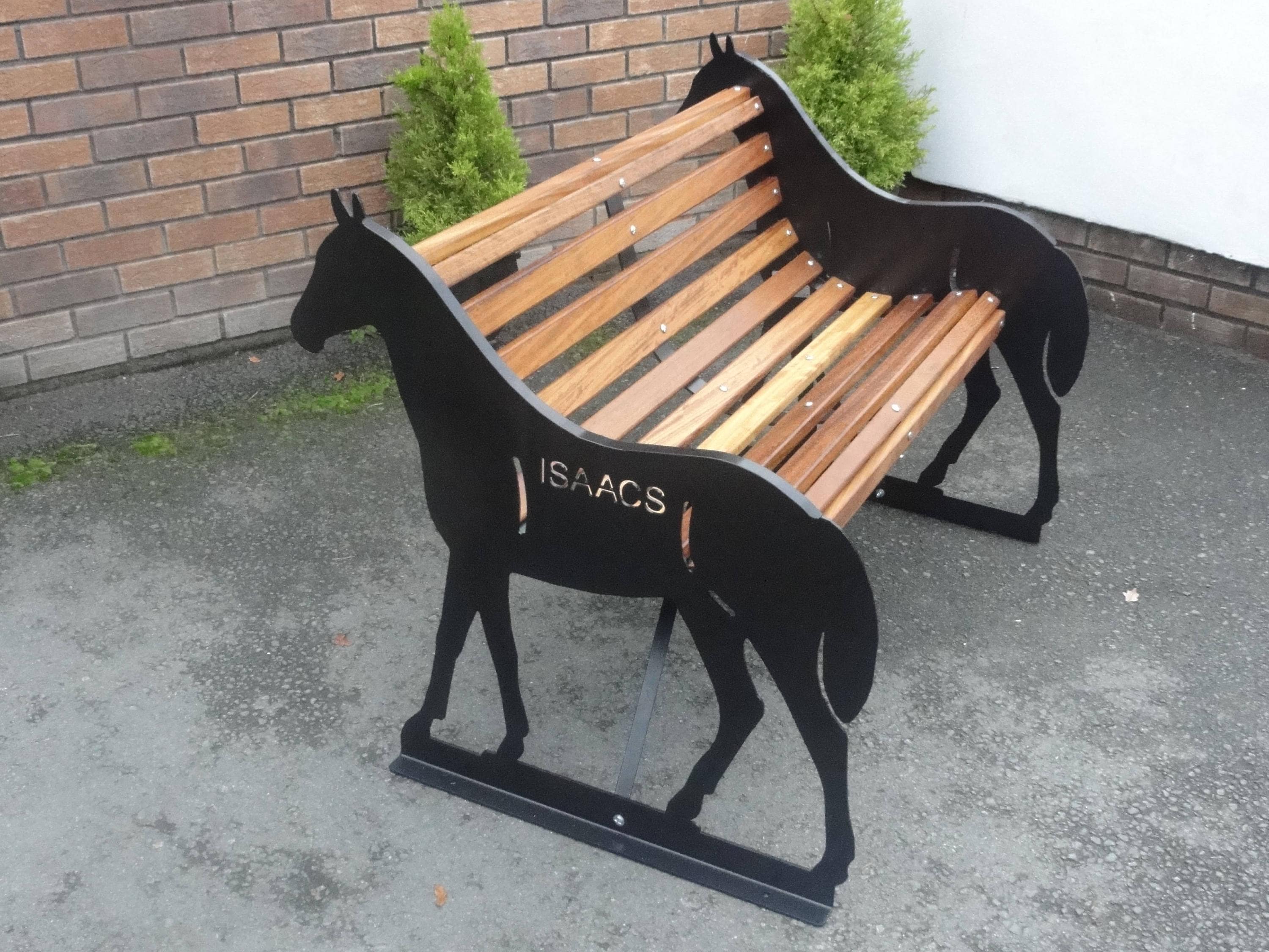 Hand-crafted Horse Themed Outdoor Garden Bench Metal Equine - Etsy UK