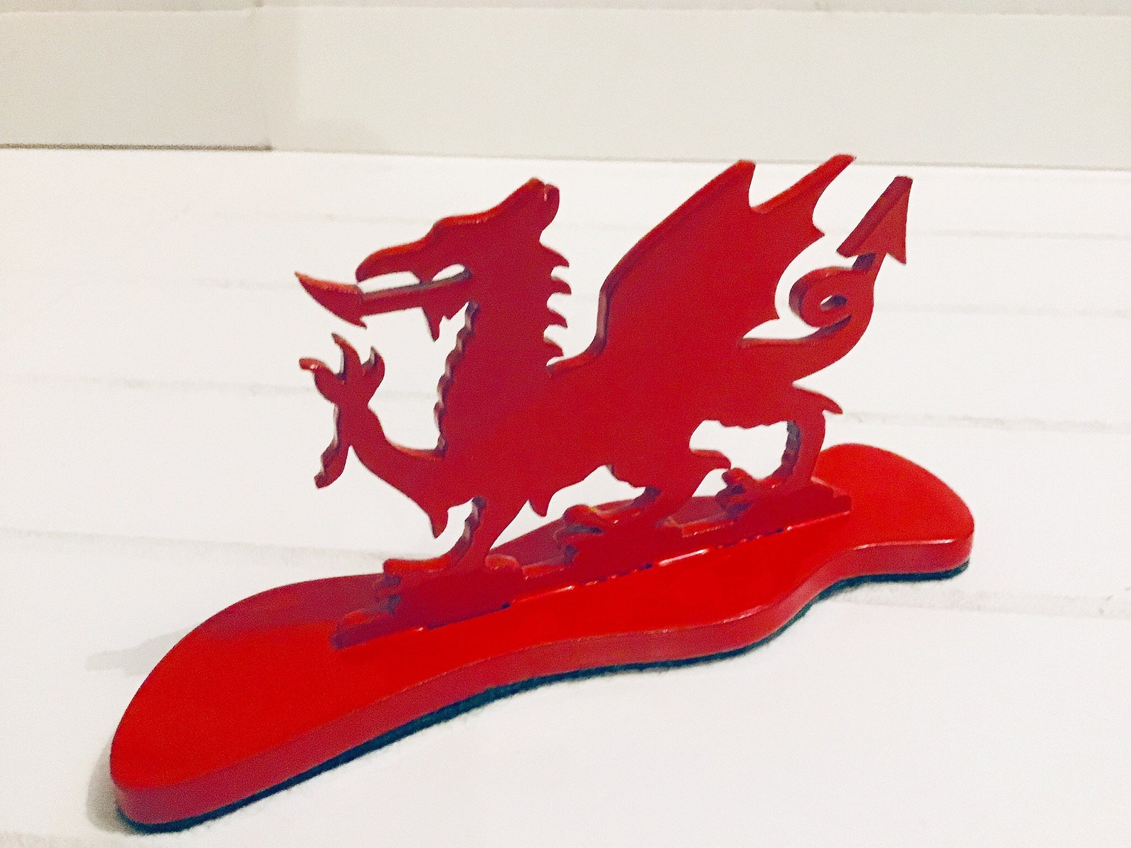Red Welsh Dragon Metal Ornament Unique Hand-crafted Statue - Etsy