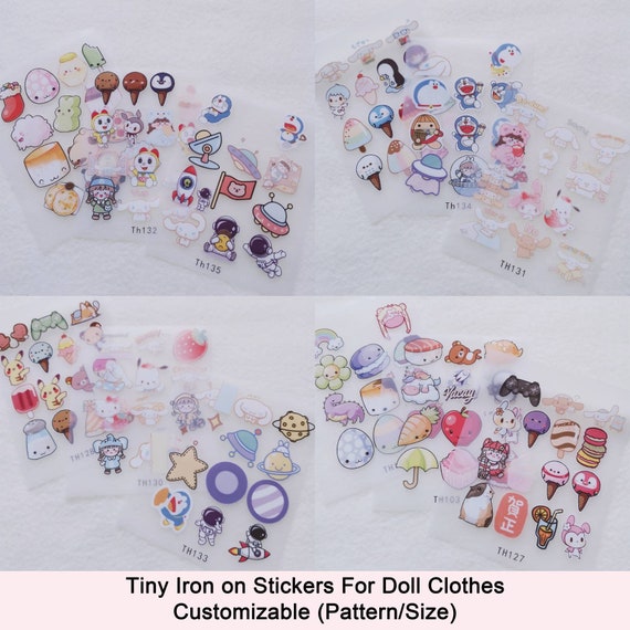 Custom Mini Tiny Iron on Cartoon Transfer Stickers Labels Cute - Etsy