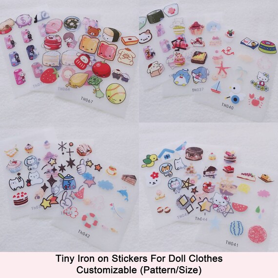 Custom Mini Tiny Iron on Cartoon Transfer Stickers Labels Cute - Etsy