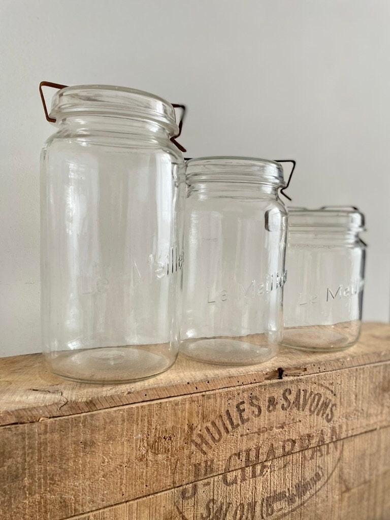 Set of 3 French Vintage “le Meilleur” Canning Jars, C1940s-1950s ...