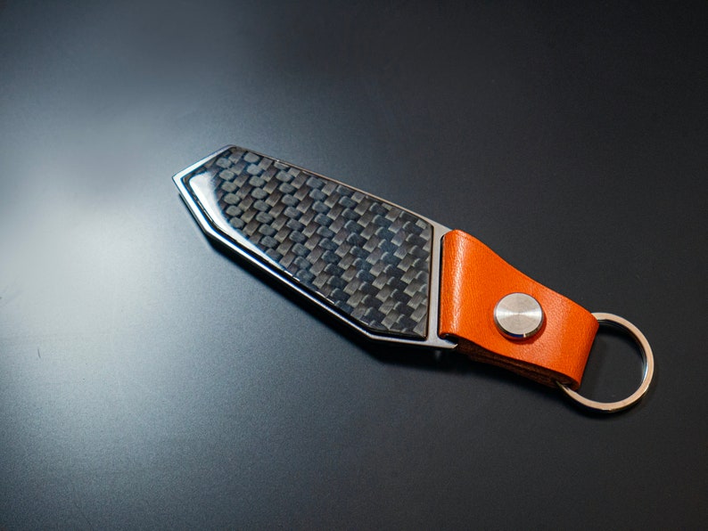 Lamborghini Keychain, Titanium, Carbon Fiber, G10, Leather, Urus ...