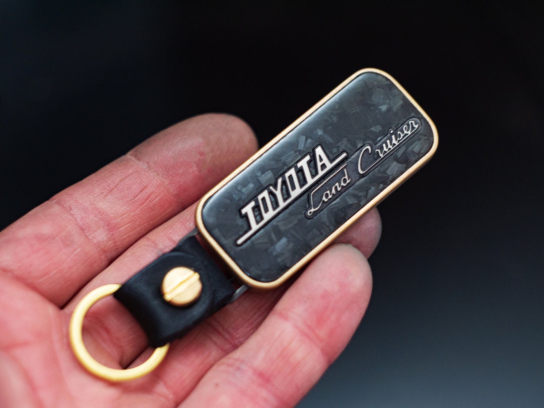 Personalized Toyota Land Cruiser Lovers, Keychain, Carbon, Titanium ...