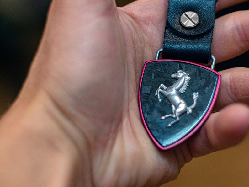Custom Ferrari Keychain Made of Carbon Fiber Aluminium - Etsy