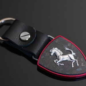 Custom Ferrari Keychain, Made of Carbon Fiber, Aluminium, Fiorano ...